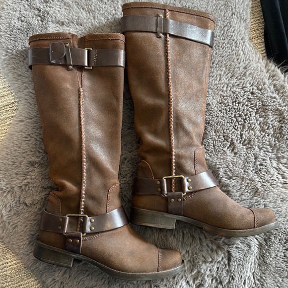 UGG | Shoes | Ugg Leather Riding Boots Euc Small Normal Wear All ...